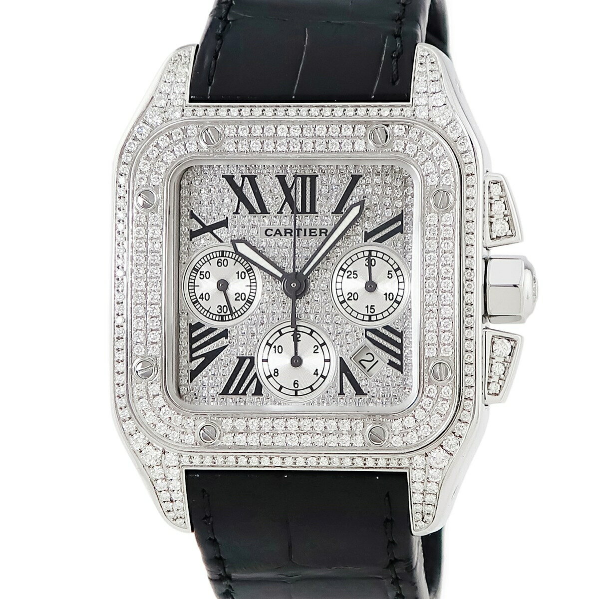楽天市場】中古 cartier カルティエ サントス100 クロノグラフ 楽天市場】中古 cartier カルティエ サントス100 クロノグラフ