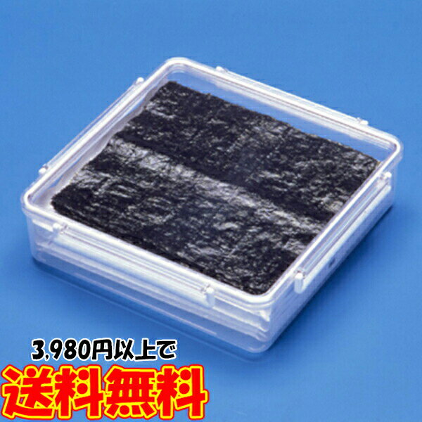 商品名：そのままのりケース◆のり一帖分が折り曲げずに収納できます。◆パッキン付のフタで密閉し、4ヶ所の止め具でしっかり密封！◆ケースはらくらく収納可能。◆購入されたのりに付いている乾燥剤をいれておくと、さらに効果的です。材質本体・止め具：ポ...