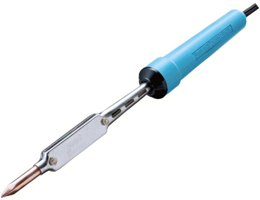 GOOT 溶接道具 商品説明 幅広いはんだ付け作業ができます 平型ヒーターで、こて先は大きく設計して ありますので、充分な蓄熱があり接合面の 小さいものから大きいものまで幅広く楽 にはんだ付けができます。 加工できる銅こて先 銅こて先を使用...