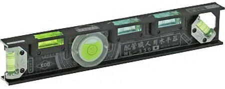 KOD 作業道具 商品説明 1本で6役。 1/50・1/100・水平・垂直・45° ・マスレベル・勾配が測定できます。 Iビーム型フレームです。 V溝付測定面です。 排水設備工事に。 マグネット:なし 精度:±1.5mm/m＝±0.0859...