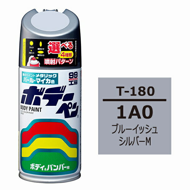 ソフト99 ボデーペン 商品説明 焼付塗装に迫る性能を持つ、ストレートアクリル樹脂塗料。 バレー式ボタン採用で、ラクにキレイにスプレーできます。 さらに、ワイド＆スポットとタテ＆ヨコの4パターンスプレー機能により、大きな補修、小さな補修等、...