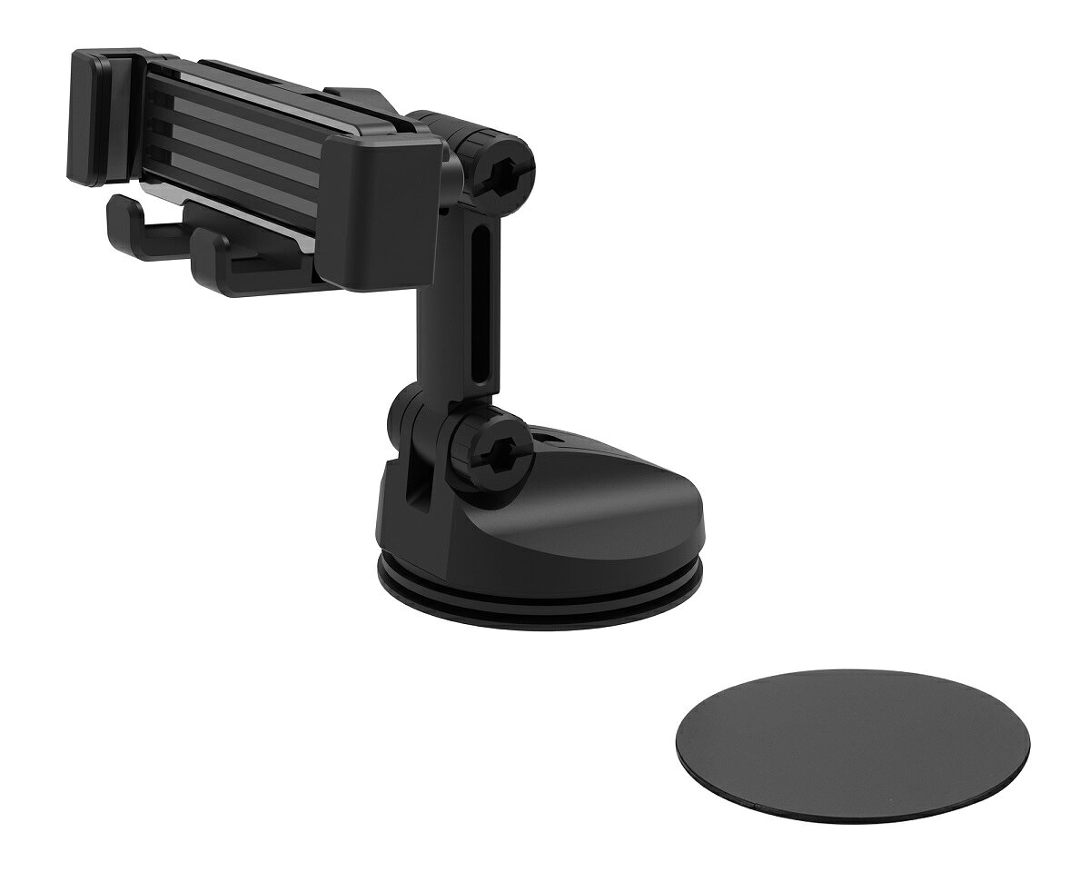 EC-245　スマホホルダー 商品説明 スマホを差込むと自重でアームが閉じてホールド アームが前後に可動してスマホの厚みに幅広く対応 取付け自在なゲル付き吸盤を採用（補助板が付属） 品番EC-245 パッケージサイズ(H×W×Dmm)180...