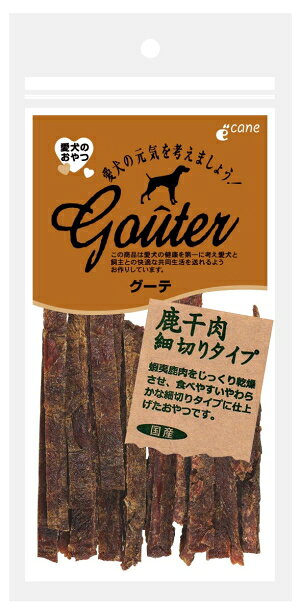【商品説明】 国産鹿肉を使用して乾燥させた着色料不使用のスナック。干したお肉を軟らかく細切りにしていますので、 小さなワンちゃんでも食べやすくなっています。 【原材料】 鹿肉、グリセリン、乳酸Na、ソルビトール、酸化防止剤(ソルビン酸Na、...