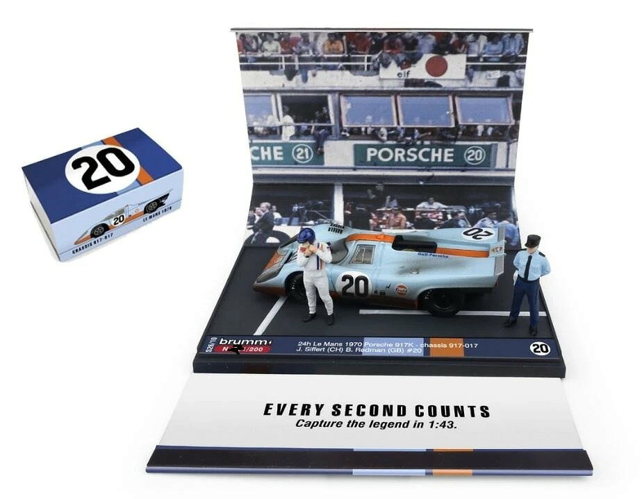 ブルム 1/43 ポルシェ 917K 1970 ルマン24時間 #20 J. Siffert / B. Redman Gulf BRUMM PORSCHE　【国内在庫品】 MADE IN ITALY モデルカー 限定品 1970年のル・マン...
