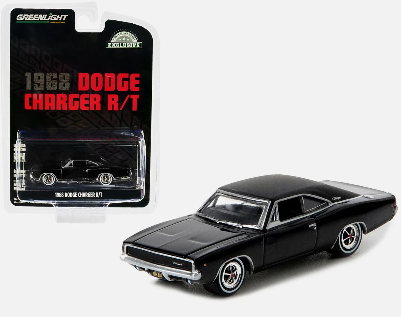 グリーンライト 1/64 ダッジ チャージャー R/T 1968 ブラック Greenlight Dodge Charger R/T ミニカー Hollywood Series ミニカー ダイキャスト モデルカー 【仕様】・スケール：1/6...