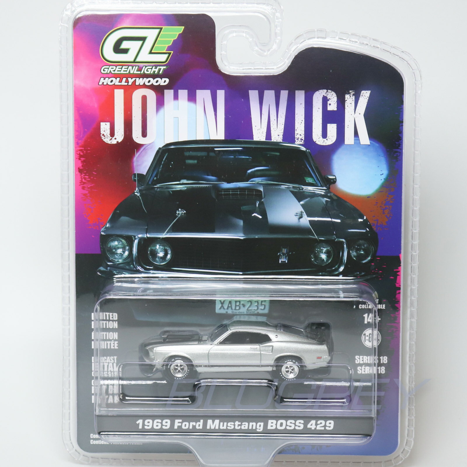 【国内在庫品】グリーンライト 1/64 フォード マスタング BOSS 429 1969 ”ジョン ウィック” Greenlight Ford Mustang John Wick Hollywood Series ミニカー ダイキャスト モ...