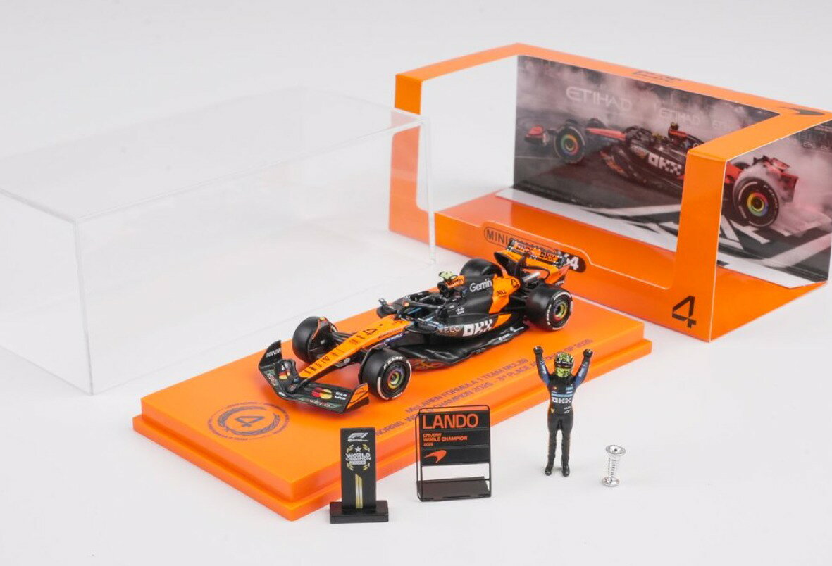 ミニチャンプス 1/43 マクラーレン F1 MCL39 #4 ランド・ノリス アブダビGP 2025 ワールドチャンピオン MINICHAMPS McLaren　【国内在庫品】 モデルカー フォーミュラーワン レジンモデル 2025年シー...