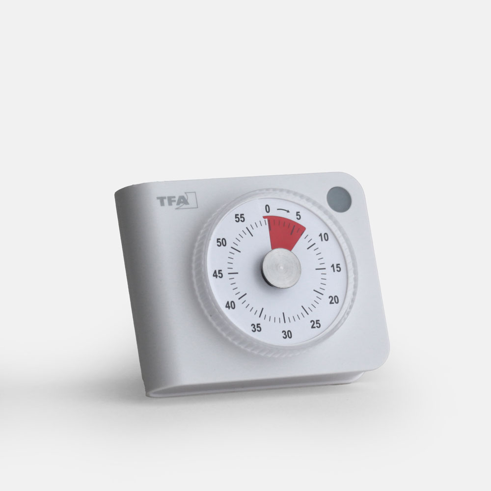 item:Electronic Timer 38.2058.02 brand:TFA DOSTMANN 最大60分まで連続設定ができる電池式のキッチンタイマー。視認性の高いカラー残時間表示により、残り時間を明確に表示。マグネットが配置されて...