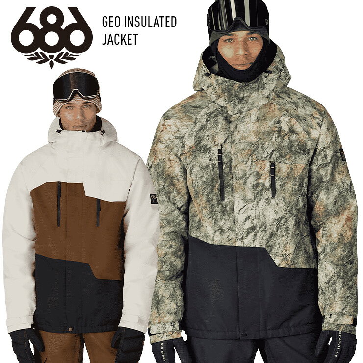アシンメトリーなルックスのGeo Insulated Jacketで、ターンをしながら頭角を現そう。686らしいデザインが目を引く高機能ジャケットです。個性的なデザインながら、落ち着いたカラーリングを採用したおしゃれジャケットです。