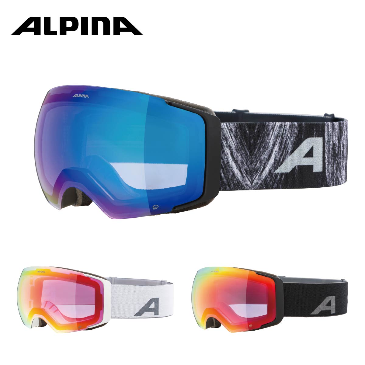 ALPINA アルピナ スノボゴーグル■A7310.8 FALERA MAG Qファレラ マグ Qカラー：レンズ（透過率）■ブラック / グラシエールマットレンズ：Q ブルー（偏光） S2、クリア S0S2:18-43% / S0：100-...