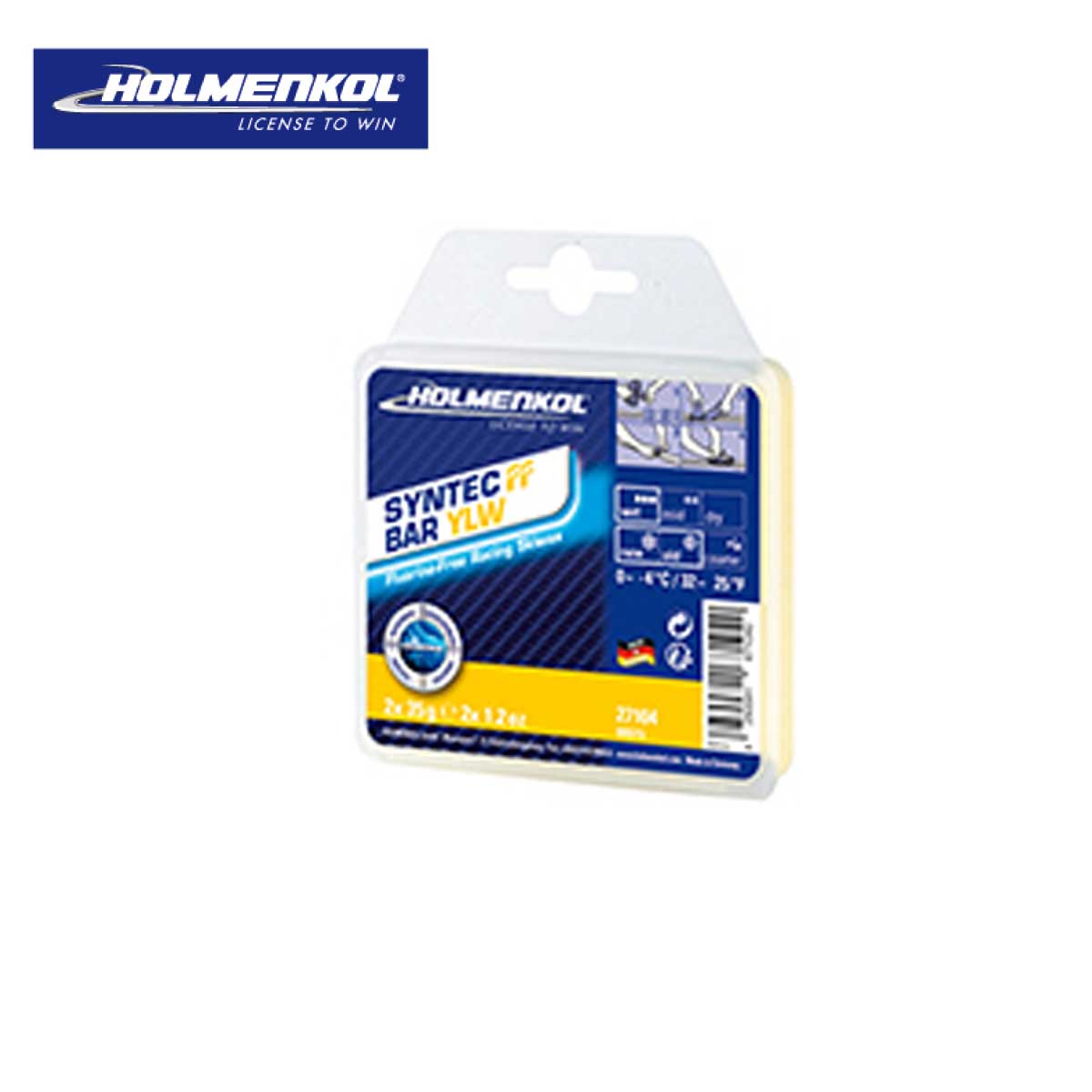 メーカー希望小売価格はメーカーカタログに基づいて掲載しています HOLMENKOL ホルメンコール ワックス■ 27104 / シンテック FF イエロー雪温-4~0℃の湿度のある結晶の細かい～粗い雪、水の浮いた汚れた雪、人工雪アイロンの温...