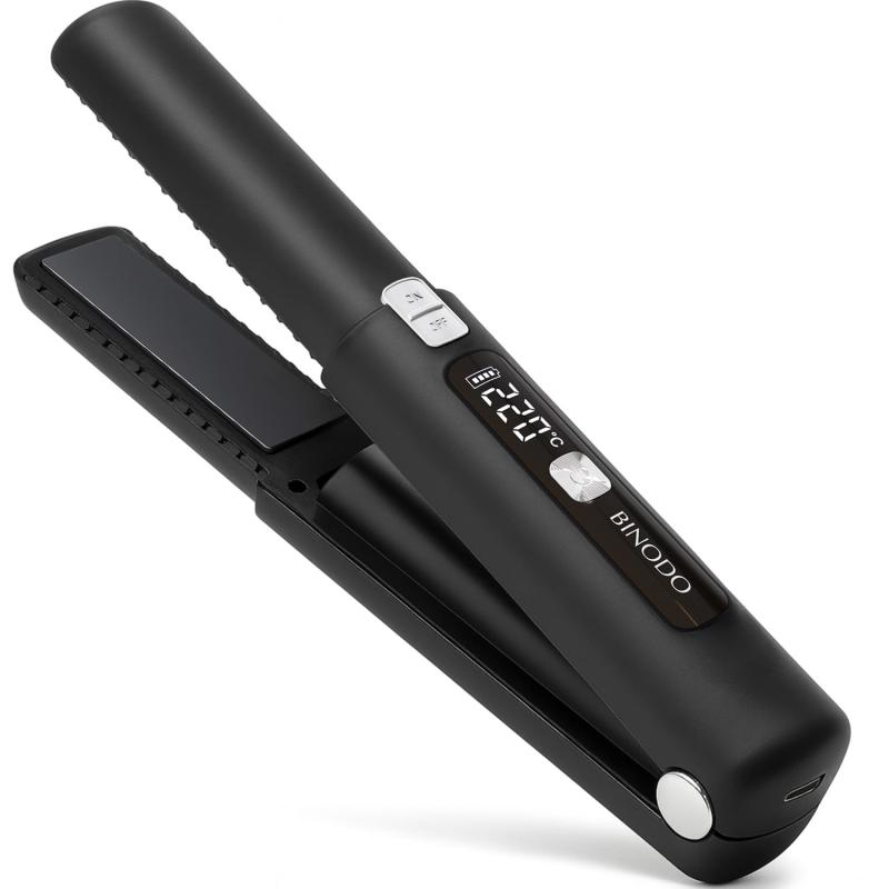 BINODO(美の堂)「コードレス、なのにハイパワー」 ヘアアイロン コードレスヘアアイロン コテ 160~220℃ USB Type-C充電 充電式 コードレス 旅行 ストレート カール 持ち運び BD-708【7段階温度調節】160℃～...