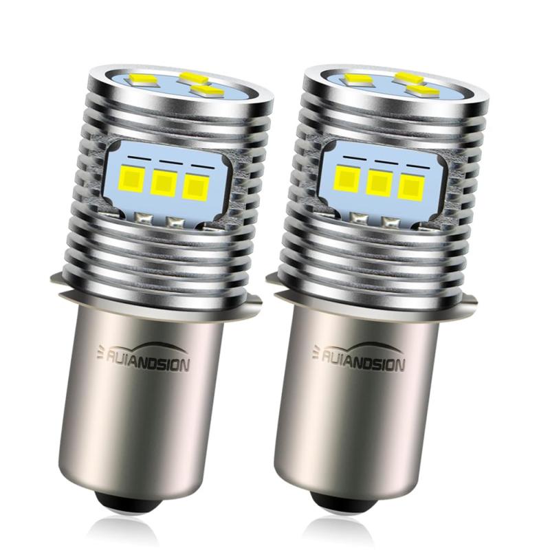 Ruiandsion 2個LED電球P13.5S 懐中ライト交換用 6V-24V (6V 9V 12V 16V...) 0.6W LED豆電球 無極性モデル：P13.5S、電圧：6〜24V（6V 9V 12V 18V ...）理論パワー：1...