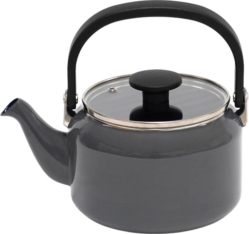 【Amazon.co.jp 】 富士ホーロー ホーロー ガラス蓋 ケトル 2.0L AMZ-2.0サイズ(約):W225×D165×H205mm