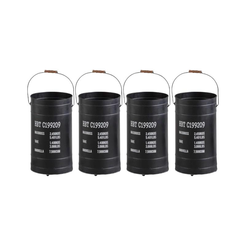 匠美風 Rainline Select 傘立て 4個セット ブラック 素材 アイアン ウッド φ23.5x42（取手含まず）cm PNO.625912サイズ:φ23.5x42（取手含まず）cm素材 アイアン ウッド1個重量 850g生産国 中国