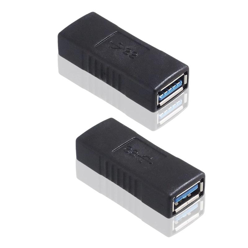 サムコス 2個セット 中継アダプタ USB 3.0 メス メス USB メスメス ブラック USB 3.0 延長アダプタ USB3.0 変換アダプタ 超高速5Gbps対応用途：この商品は、狭い場所でも既存のケーブルを使ってUSBフラッシュメ...