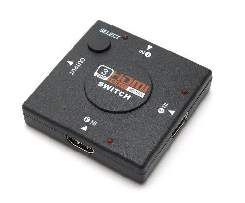 ミタス(Mitas) 3ポート HDMI ケーブル セレクター 切替器 PC PS3 テレビ ワンタッチ 切り替え【カラー】ブラック