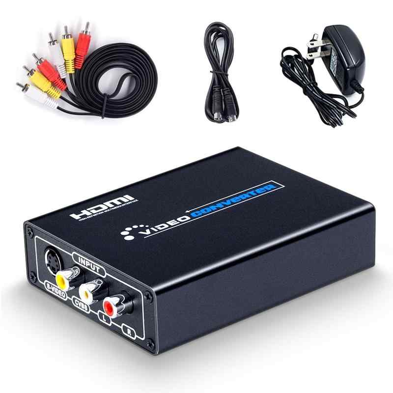 ELEVIEW コンポジット/S端子 to HDMI 変換器 1080p対応 Composite 3RCA AV/S-Video コンバーター ビデオ変換器 アナログ映像→HDMI化 レトロゲーム機 セガ サターン/SFC/N64/PS2な...