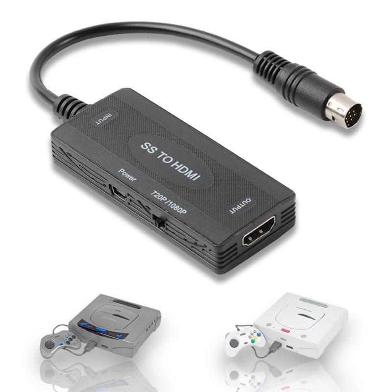 【K&amp;SGAMER】 セガサターン HDMI変換 コンバーター HDMI 1080p 変換 アダプター【名作が蘇る】セガサターンをHDMI接続で快適プレイ【かんたん接続】アナログな3色ケーブル入力端子は必要ありません。HDMI接続で...