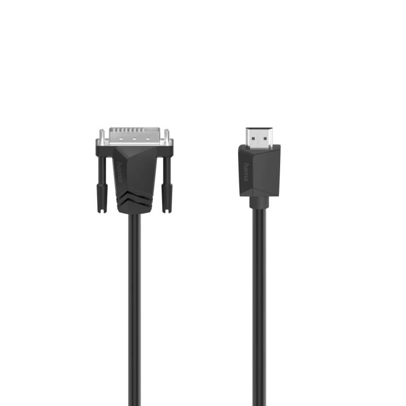 Hama ビデオケーブル、DVI-HDMI変換、Ultra-HD 4K対応、1.5メートル、ブラック接続性: DVI プラグから HDMI プラグへの変換ケーブルで、デジタル映像信号を完全に伝送します。高解像度対応: Ultra-HD 4K...