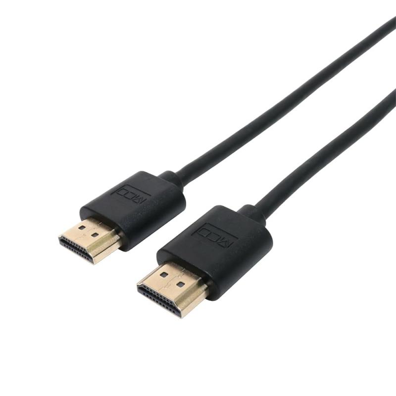 ナカバヤシ MCOブランド（旧 ミヨシ）HDMI ケーブル スリムタイプ 2.0m コンパクトコネクタ フルHD / 144Hz対応 ゲーミングPC ゲーミングモニターに最適 PHC-20/BKコネクタ：HDMI Aコネクタ(19ピン・オス...