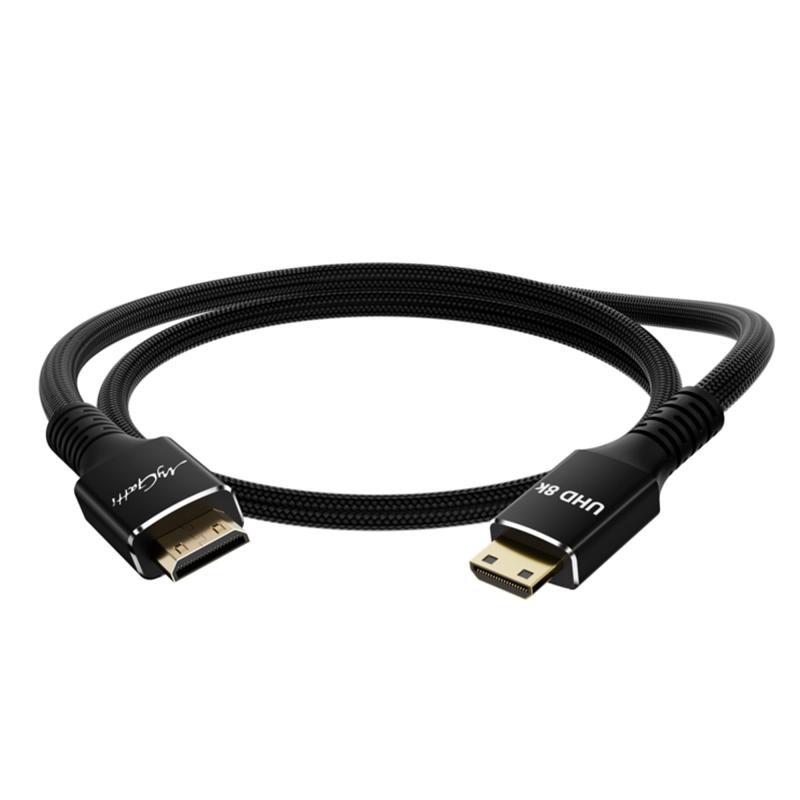 Mini hdmi to hdmi 変換ケーブル ハイスピード ミニ Mini 中継 4K 3D Raspberry Pi Zero W ホームビデオカメラー Sony, Nikon D5500, Canon, Fujitsuなどに対応