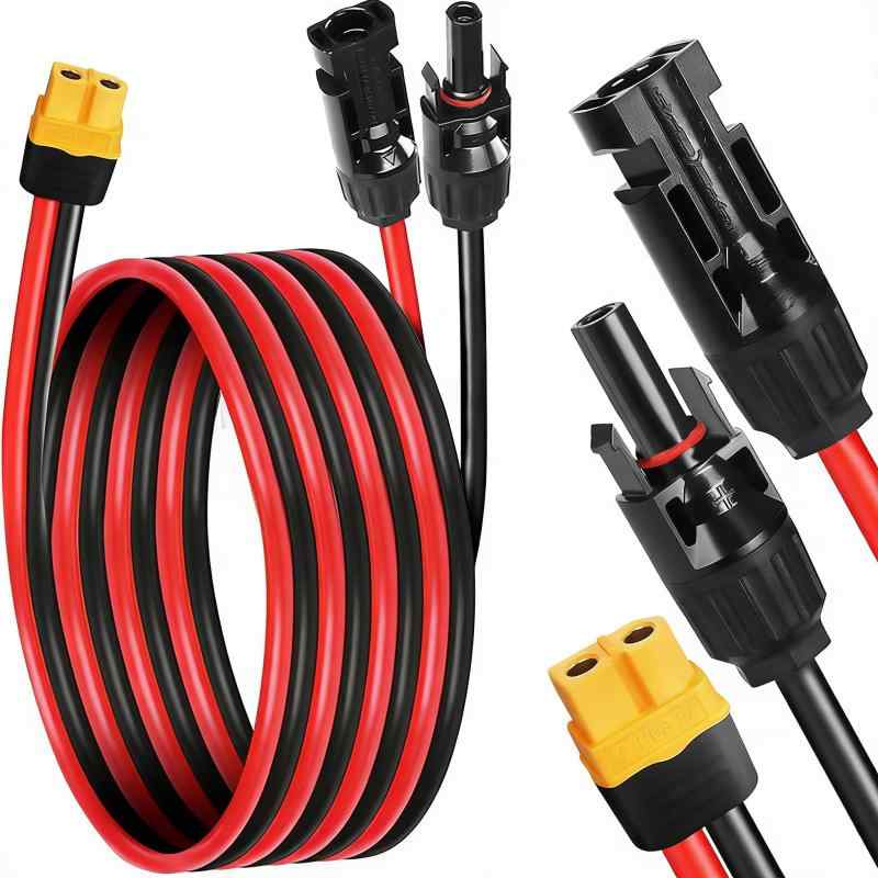 ソーラーパネル MC4 コネクタ コネクタ ソーラー充電ケーブルMC4 XT60ポート から 対応 変換アダプター 12AWG 2M 3M ポータブル 電源用ソーラーケーブル ソーラーコネクタる ポータブル発電所