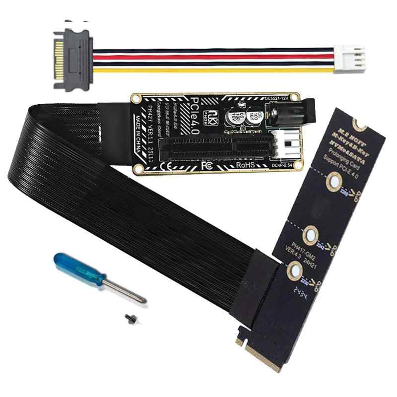 Cablecc PCI-E 4.0 NVMe M-Key M.2 NGFFエクステンダー - PCI-E X1 X4 X8 X16 グラフィックカードライザーアダプター PCI-Express
