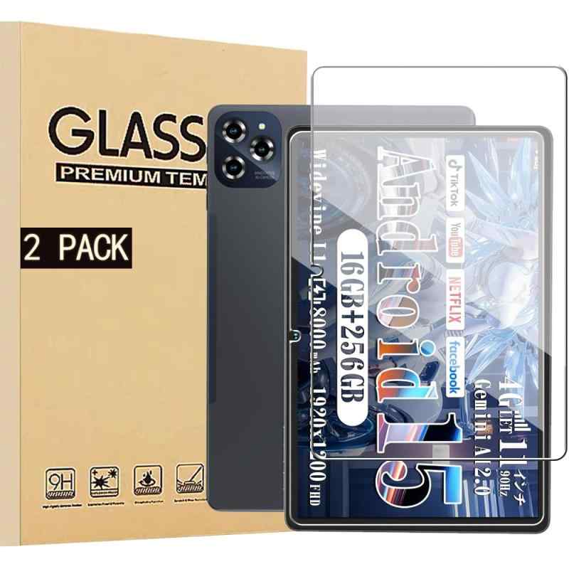 【2枚入り】For Tabwee T90/W90 / BESTTAB W90 / Kingrid T90/W90/星の輝き K90 保護フィルム タブレット 11インチ 2026新登場 用のガラスフィルム 液晶保護ガラスフィルム 硬度9H ...