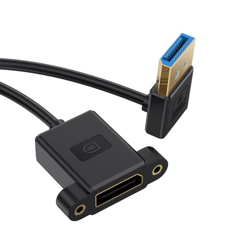 CY ケーブル 90 度角度付き 超微細 DisplayPort 1.4 DP オス - メス 延長ケーブル 8K 60hz 4K 144hz デスクトップ ノートパソコン モニター グラフィック カード用 30cm