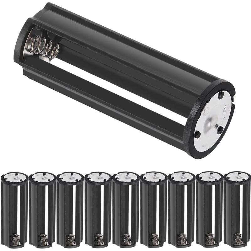 Xiatiaosann 単4電池ボックス 3本1.5V AAAから懐中電灯ケース 円筒形のプラスチック製バッテリーホルダー、電池変換アダプター、10個バッテリーホルダー: バッテリースロット: 3; 該当する電池の種類：1.5V AAA; ...