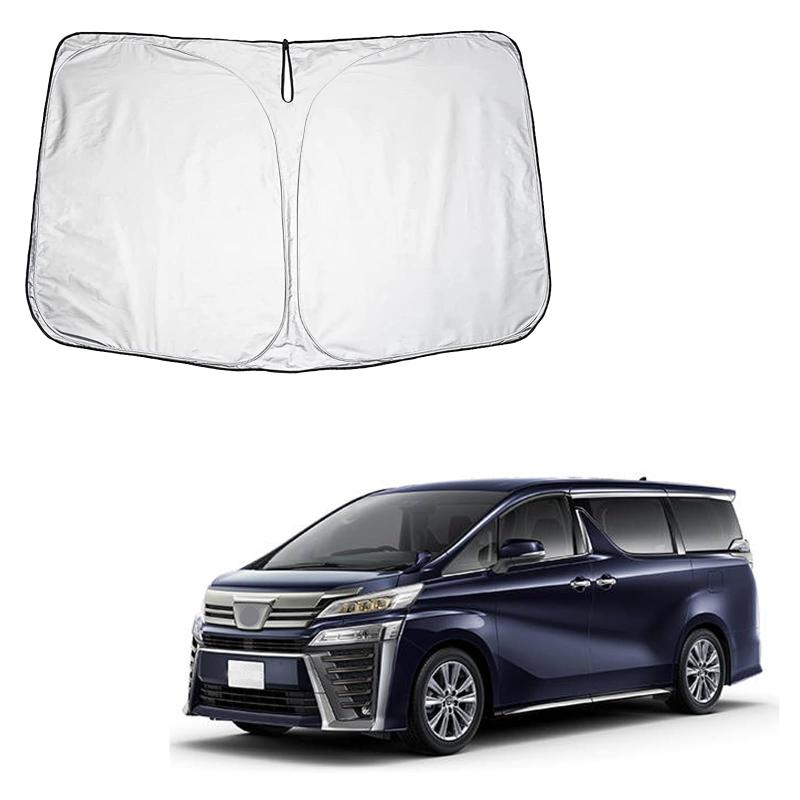 車用サンシェード フロントガラス用 トヨタ ヴェルファイア AGH45W/AGH40W/AAHH40W/AAHH45W 40系 R5.6~ に対応 折り畳み式 収納袋付適応車種：トヨタ ヴェルファイア AGH45W/AGH40W/AAHH4...