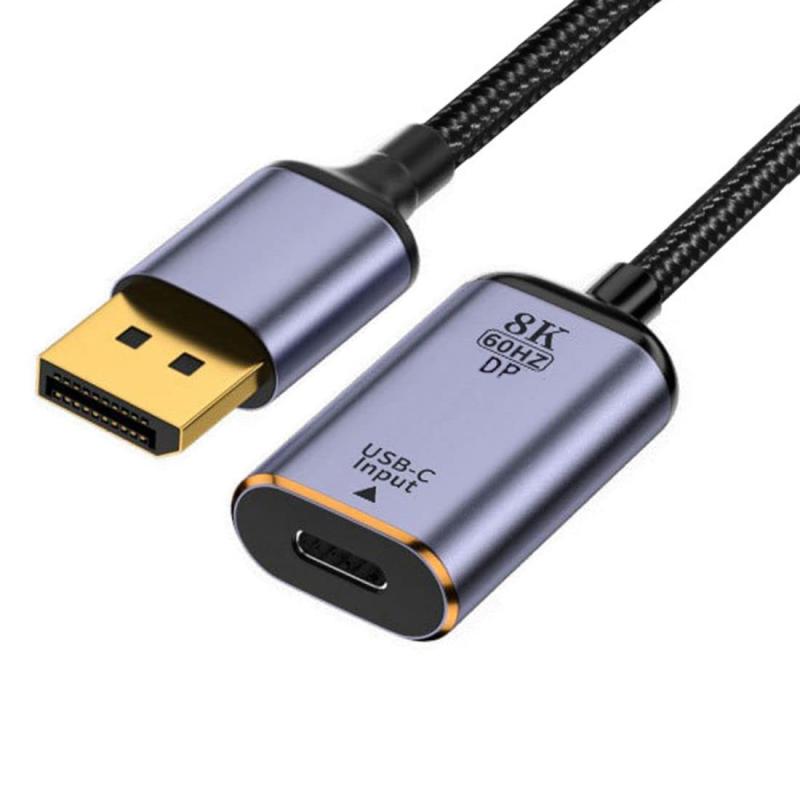 chenyang USB C to HDMI &amp; DisplayPort &amp; Mini DisplayPort Cable, USB Type C Female to Male Output, 10200 Mbps, 8Pi...