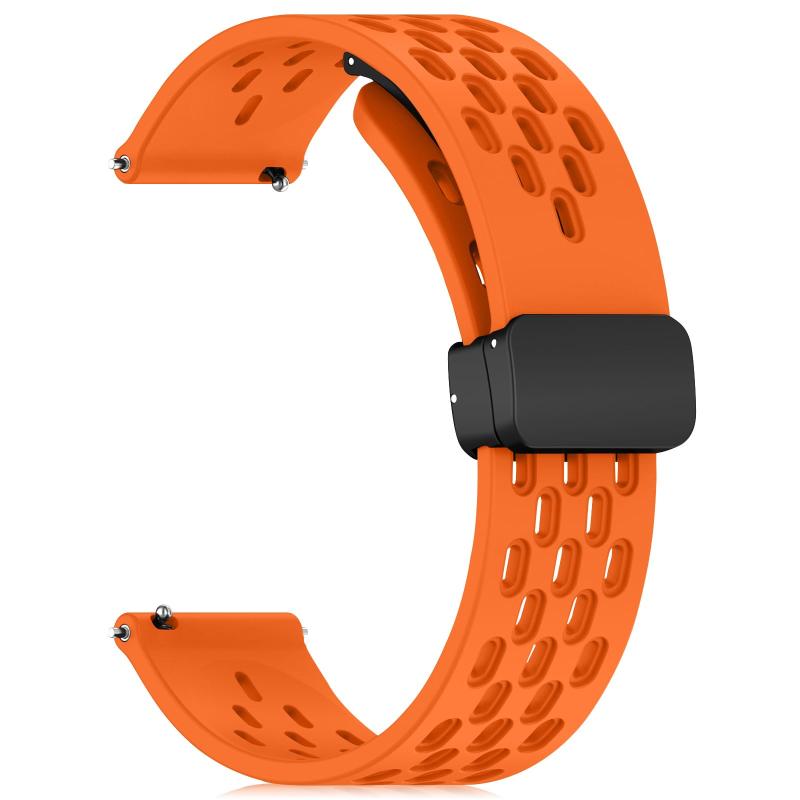 [CeiBand] 20mm 22mm バンド 交換バンド 20ミリ 22ミリマグネット 交換ベルト 腕時計ベルト 多孔&amp;通気性 シリコン製 スポーツストラップ スマートウォッチバンド 防水 ソフト 磁気バックル