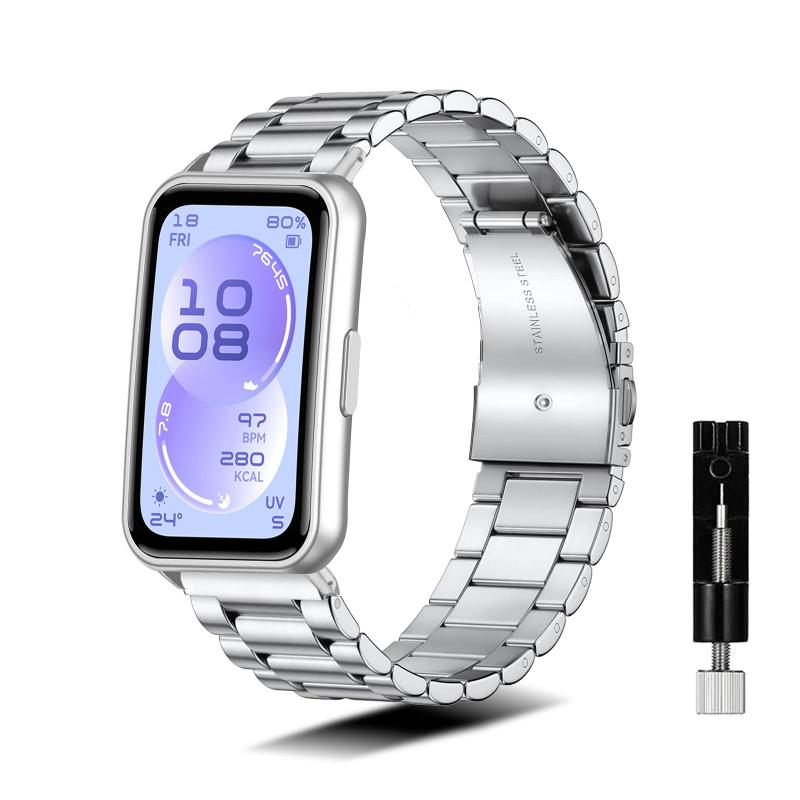 [NicMool] バンド for HUAWEI Band 11 Pro/11/11 Pro Aluminum Edition 交換 ステンレス製【対応機種】用の HUAWEI Band 11 Pro / 用の HUAWEI Band 11...