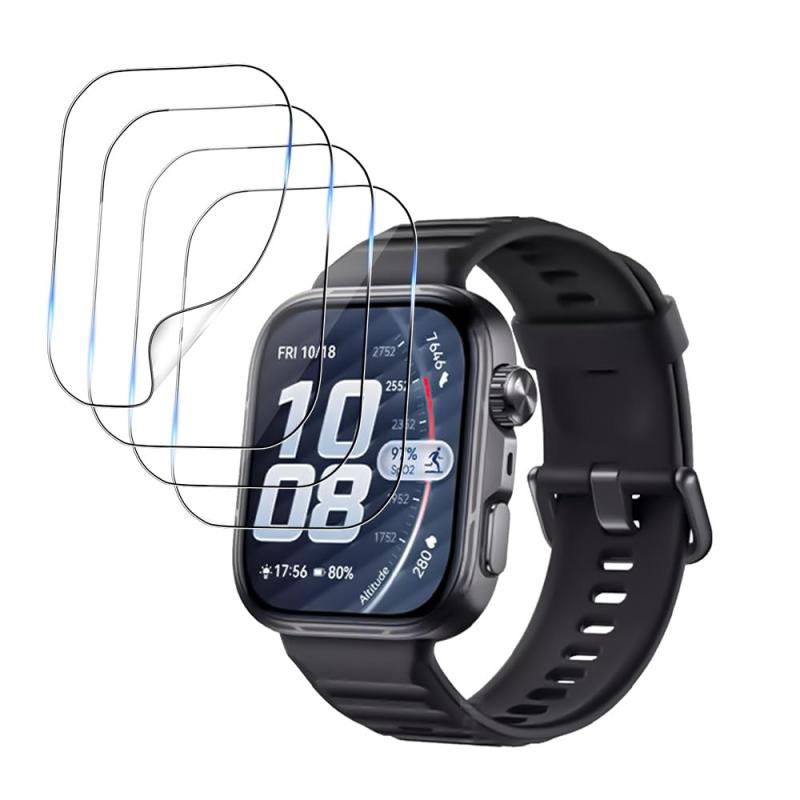 【4枚セット】For スマートウォッチ HUAWEI WATCH FIT 5 Pro 1.92インチ 保護フィルム 【BAOLINTX】TPU製 全面保護 撥油性 指紋防止高感度 装着簡単 24時間内気泡自動消え 反射低減 高透過率 HUA...