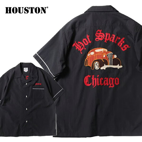 ブランド ヒューストン【HOUSTON】 モデル名 BROAD BOWLING SHIRT(HOT SPARKS) 品番 41321 カラー BLACK 素材 ポリエステル80% コットン20% 生産国 中国 サイズ M 着丈71cm 身幅...