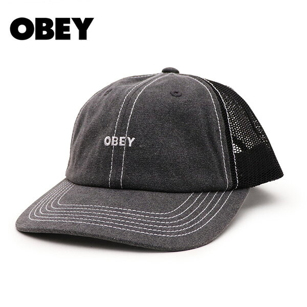 ブランド オベイ【OBEY】 モデル名 BOLD PIGMENT 6 PANEL TRUCKER 品番 100500051 カラー BLACK サイズ ONE SIZE：頭回り55cm ※公式より ※USサイズですので、サイズのご確認お願い...