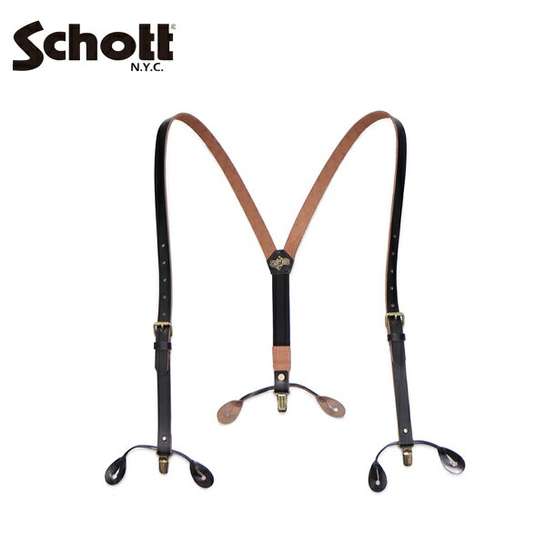 ブランド ショット【Schott】 モデル名 LEATHER SUSPENDER 品番 782-4970034 カラー ブラック (010) サイズ Free 全長105cm 幅2cm ※公式より 素材 皮革部分：牛革 生産国 日本 アイテ...