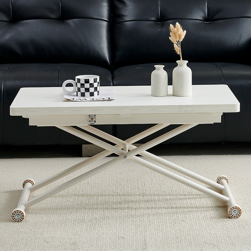 サイズ(約)：使用時サイズ：96x90xcm 高さ：11-75cm（調整可能） 収納時サイズ：90x48x11cm素材：炭素鋼フレーム / E1環境ボードカラー：ホワイト使わない時は折りたたんで収納できる便利な折りたたみテーブルです。狭い部...