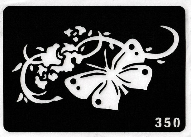 ステンシルシート No425【フェイクタトゥー / ダイヤモンドタトゥー / タトゥーシール / タトゥーステッカー / ドレスアップシール / ボディーシール / ボディーペイント / TATTOO / タトゥー / トライバル】 デザイ...