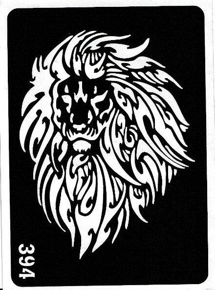 ステンシルシート No472【フェイクタトゥー / ダイヤモンドタトゥー / タトゥーシール / タトゥーステッカー / ドレスアップシール / ボディーシール / ボディーペイント / TATTOO / タトゥー / トライバル】 デザイ...