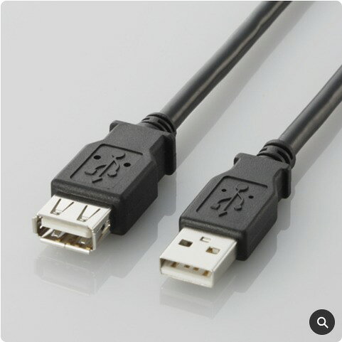 マウスやキーボードなどのUSBケーブルの長さが足りないときに、延長してパソコンと接続できるUSB2.0延長ケーブル。