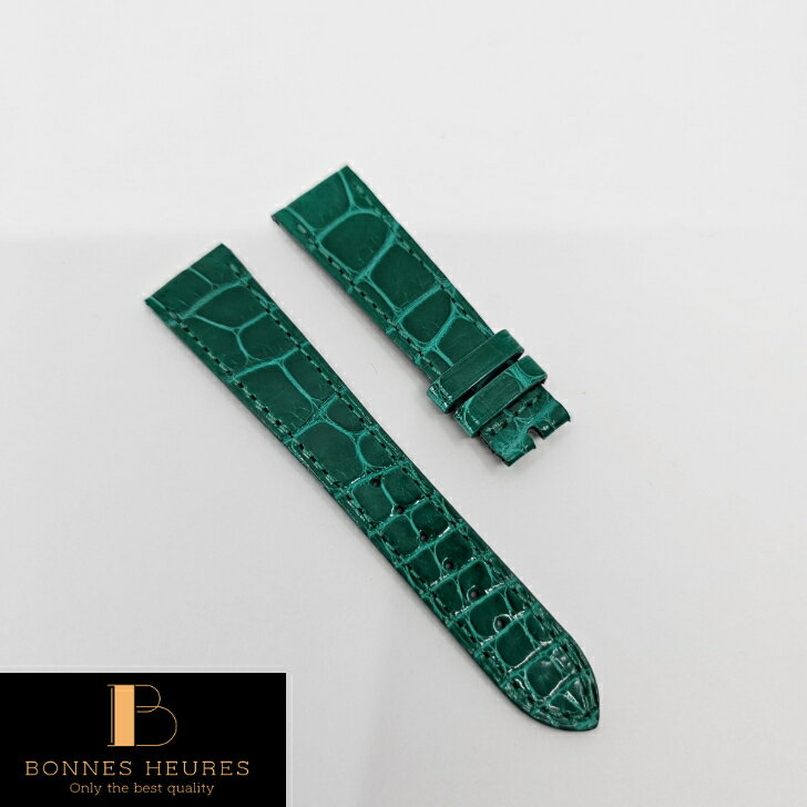 パテックフィリップ純正革ベルト18-14mmエナメルグリーンCalatrava他 パテックフィリップ　ベルト　純正　18mm アリゲーター　クロコダイル Calatrava Patek Philippe 純正オリジナル ベルト素材：アリゲー...