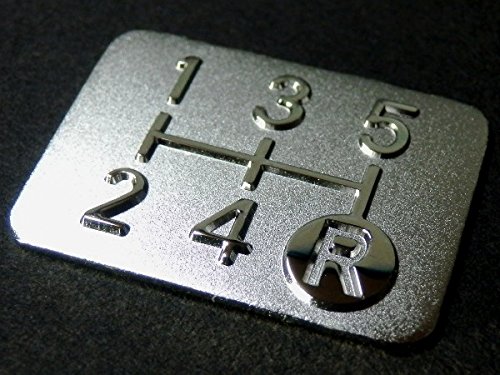 Tuningfan　メッキ シフトパターンプレート　5MT車用真鍮製　プレス成型　クロームメッキ　サイズ：縦16mm 横22mm3M社製両面テープ付属　Made in JapanTuningfan　メッキ シフトパターン プレート 5速MT...