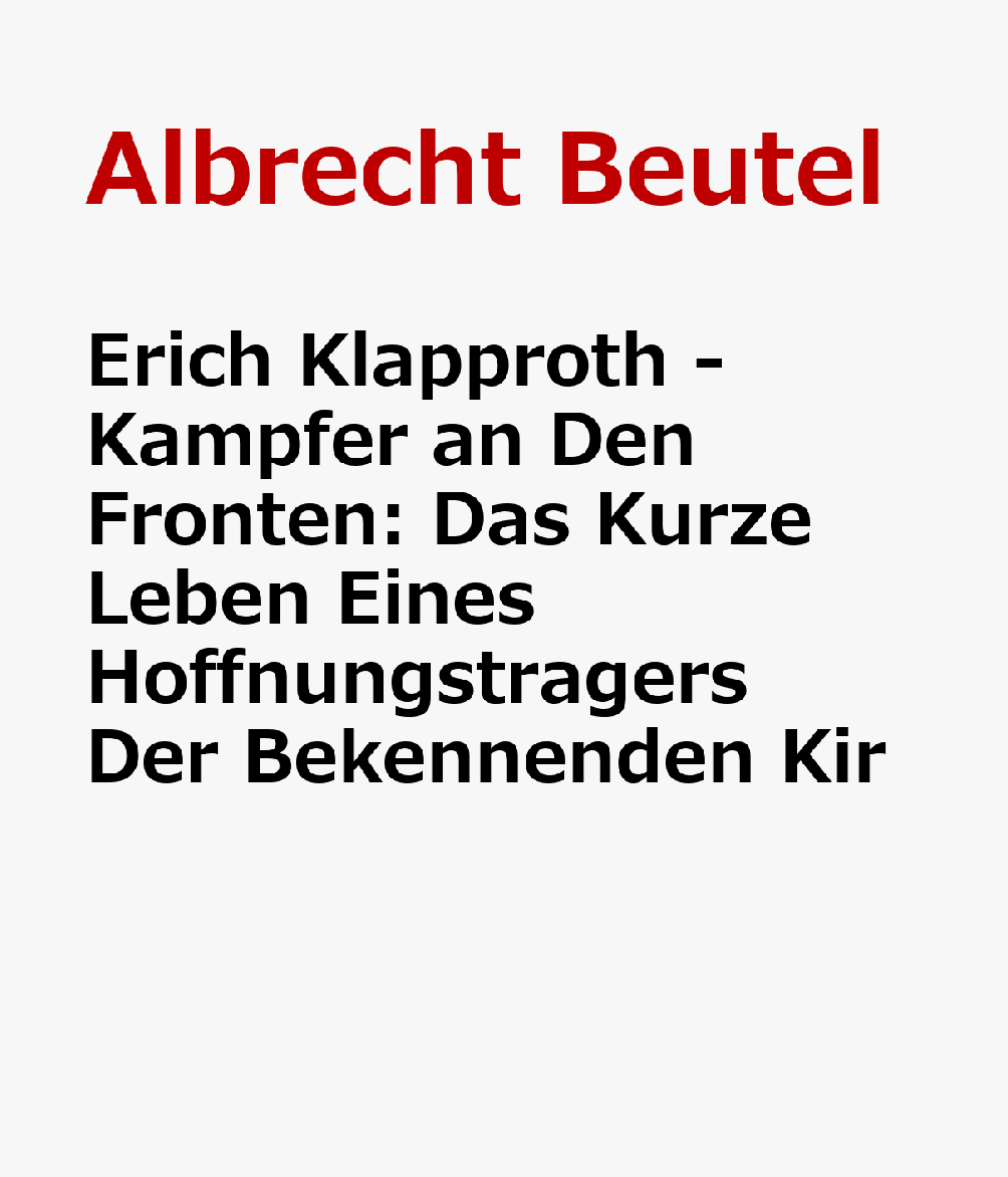 GERーERICH KLAPPROTH ー KAMPFER Albrecht Beutel MOHR SIEBECK2019 Paperback German ISBN：9783161570285 洋書 Social Science（社会科...