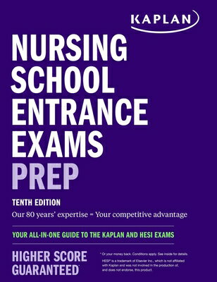 NURSING SCHOOL ENTRANCE EXAMS Kaplan Test Prep Kaplan Nursing KAPLAN PUB2023 Paperback English ISBN：9781506290362 洋書 Com...