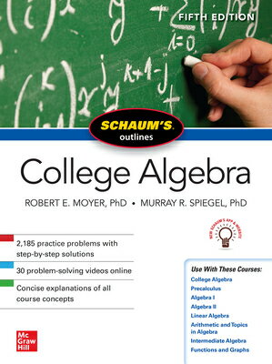 SCHAUMS OUTLINE OF COL ALGEBRA Murray R. Spiegel Robert E. Moyer MCGRAW HILL BOOK CO2018 Paperback English ISBN：97812601...