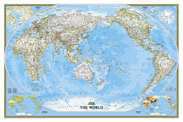 MAPーNATL GEOGRAPHIC WORLD PACI National Geographic Reference Map National Geographic Maps NATL GEOGRAPHIC MAPS2021 Not　F...