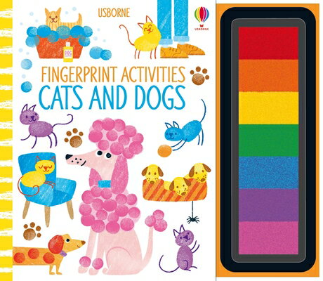 FINGERPRINT ACTIVITIES CATS & Fingerprint Activities Fiona Watt Candice Whatmore USBORNE BOOKS2025 Spiral English ISBN：9...